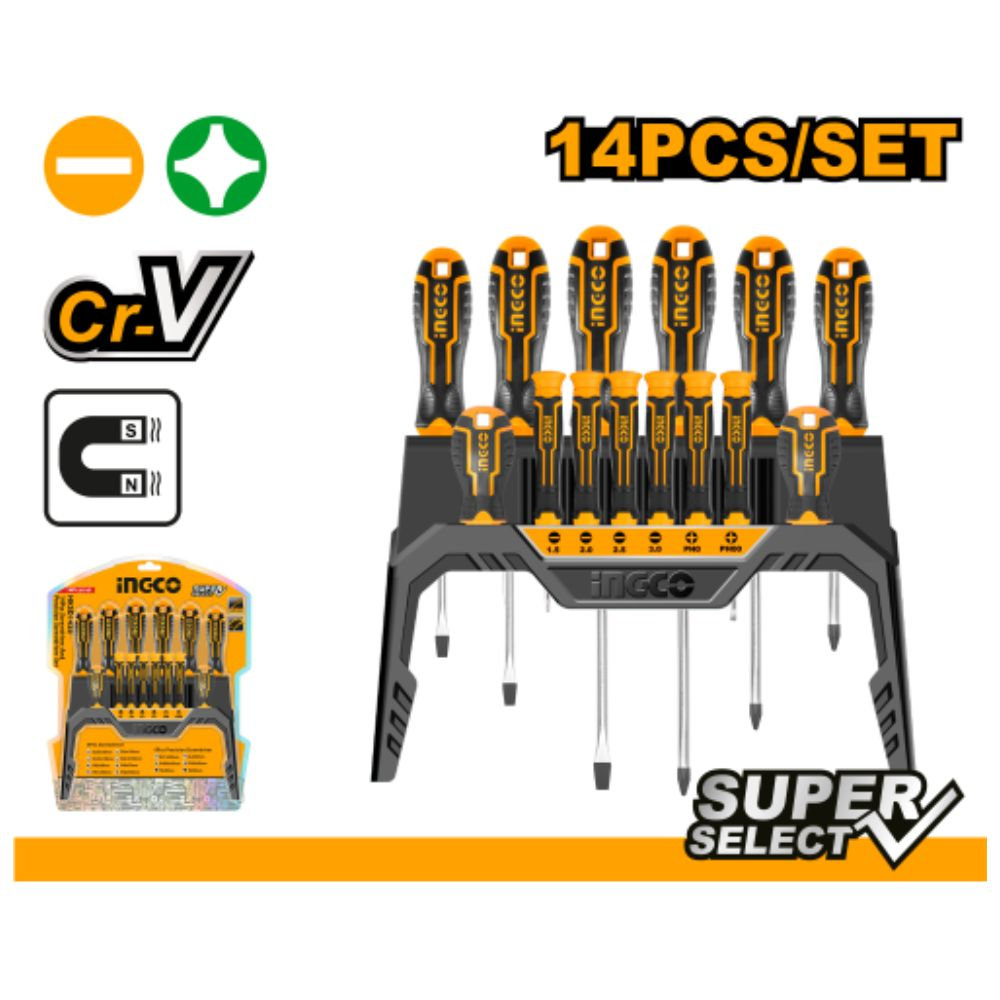 Ingco Set odvijača 14/1 HKSD1428