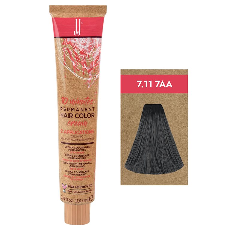 Farba za kosu JJ’s 10 Minutes 100ml Intenzivna pepeljasta srednja plava 7.11-7AA