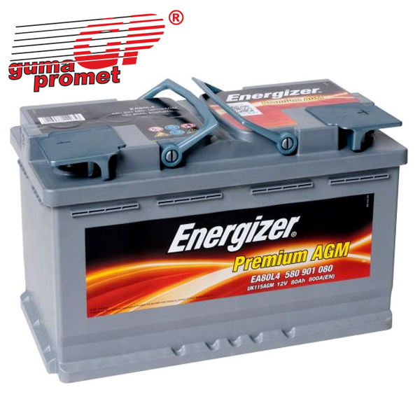Akumulator Energizer 12V 80Ah D+ AGM Premium