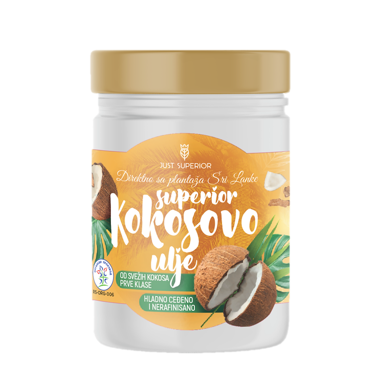 Just Superior hladno ceđeno kokosovo ulje 300g
Just Superior hladno ceđeno kokosovo ulje 300g