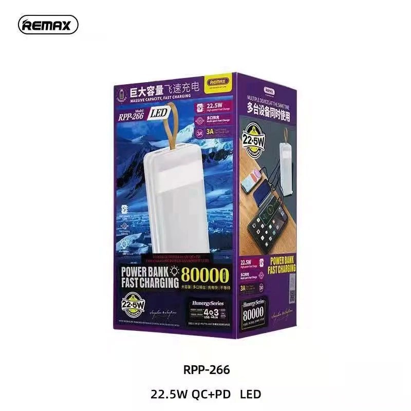 Remax POWER BANK 80000 mah FAST CHARGING RPP-266