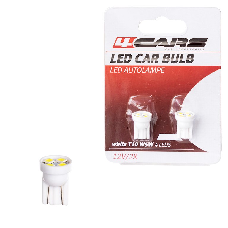 Led sijalica T10 Bela 4 SMD – 4Cars – 92742