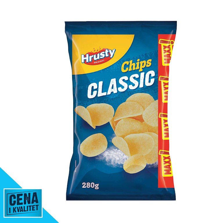 Hrusty čips maxx classic 280g hrusty