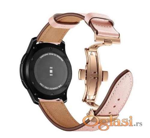 Kozni rose kais sa rose gold leptir kopcom 20mm samsung,Huawei watch