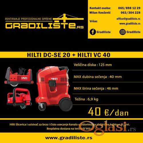 HILTI silicerica + HILTI usisivac - izdajem