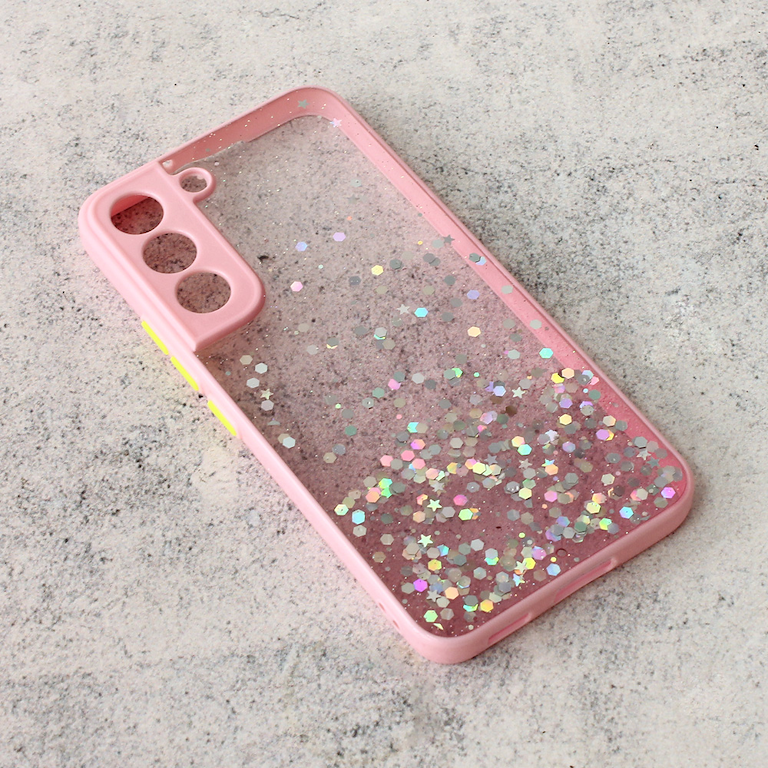 Maska Frame Glitter za Samsung G901B Galaxy S22 roze