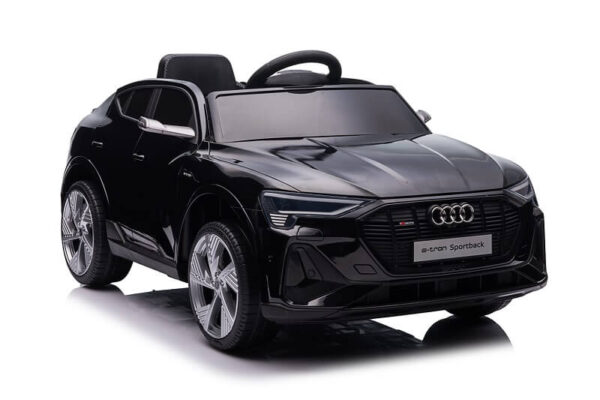 Auto za decu Audi E-Tron Sportback LICENCIRANI sa mekim gumama i kožnim sedištem – Crni, BJQ6688