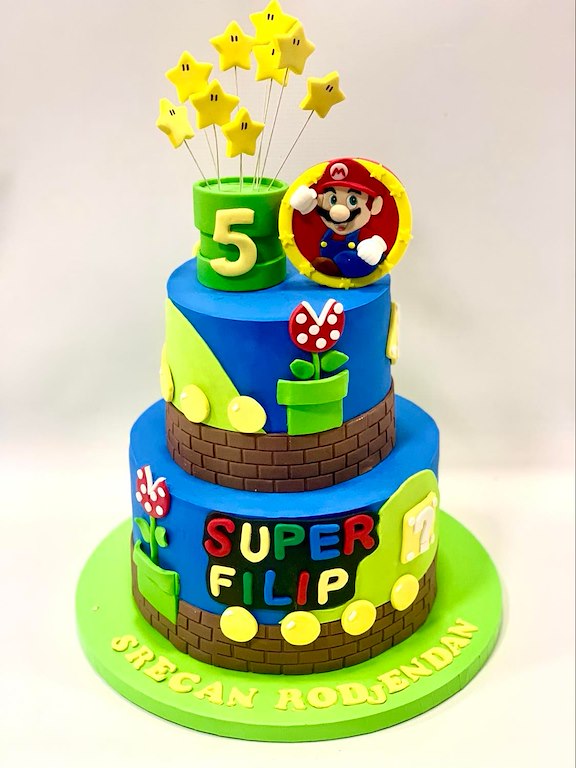 Prodavnica poklona - Torta za decu- Super Mario na 3 sprata