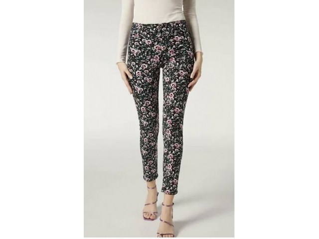 Calzedonia PUSH UP Floral jeans pantalone S