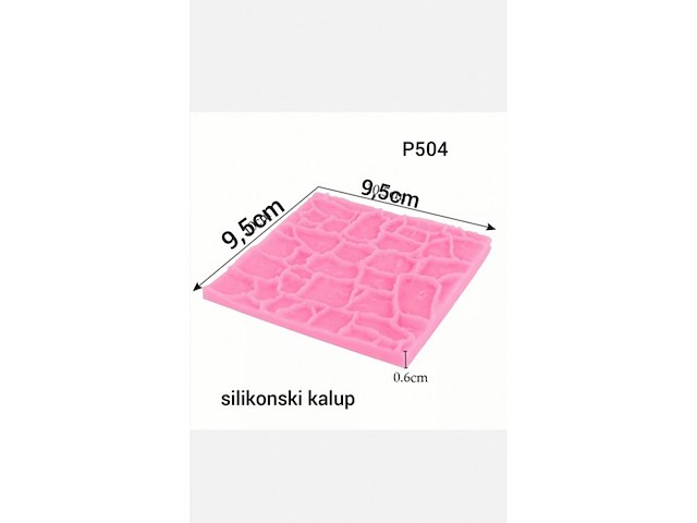 #*P504- Silikonski kalup ,kameni zid,,95x95mm/kom