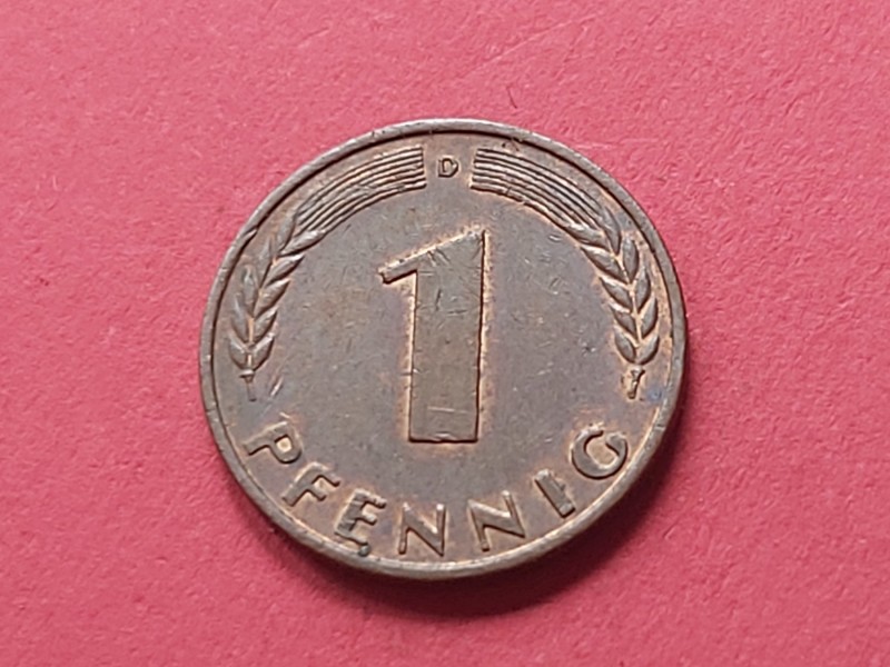 Nemačka - 1 pfennig 1950 god D