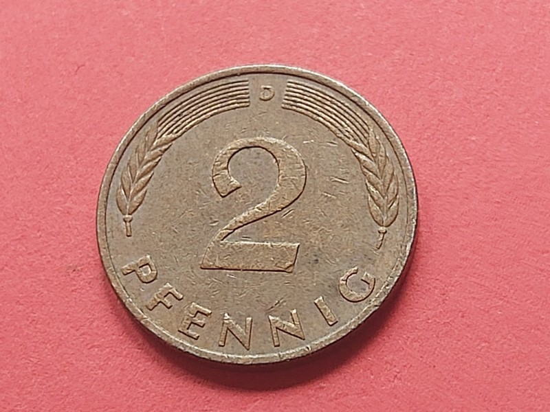 Nemačka - 2 pfennig 1977 god D