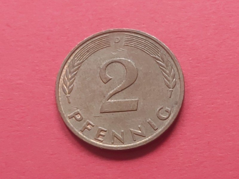 Nemačka - 2 pfennig 1980 god D