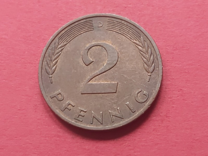 Nemačka - 2 pfennig 1982 god D