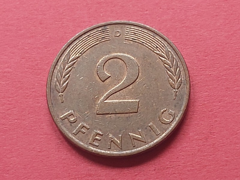 Nemačka - 2 pfennig 1986 god D