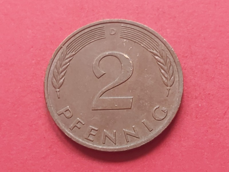 Nemačka - 2 pfennig 1990 god D