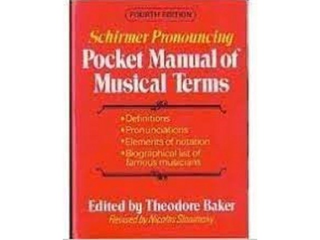 Pocket Manual Of Musical Terms (Schirmers Pronouncing)