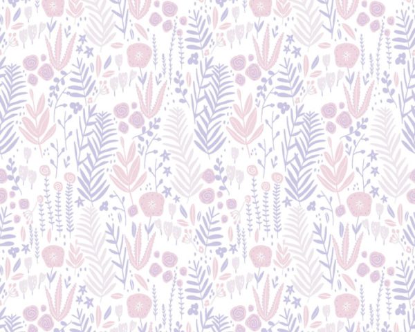 A.S. CRÉATION WALLPAPER «CHILD MOTIF, PINK, PURPLE, WHITE» 381181