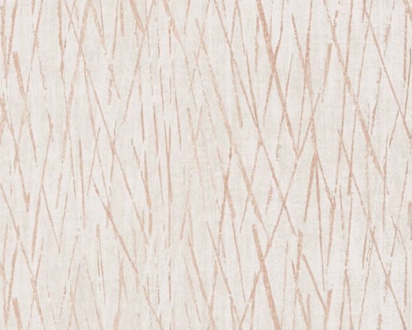 LIVINGWALLS WALLPAPER «COTTAGE, COPPER, CREAM, METALLIC, SILVER» 385982