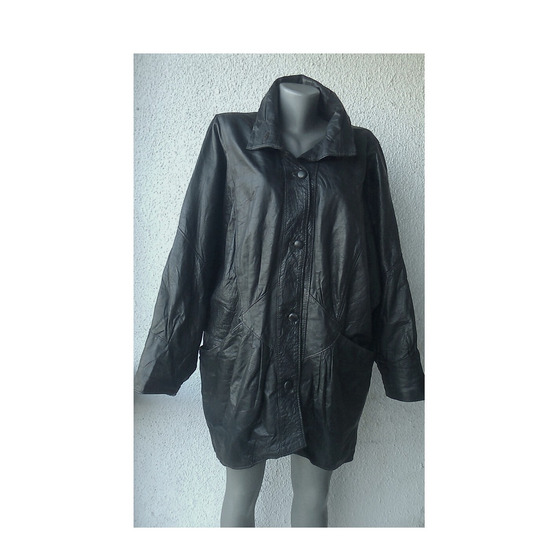 crna kožna jakna vintage broj 46 VERA PELLE
