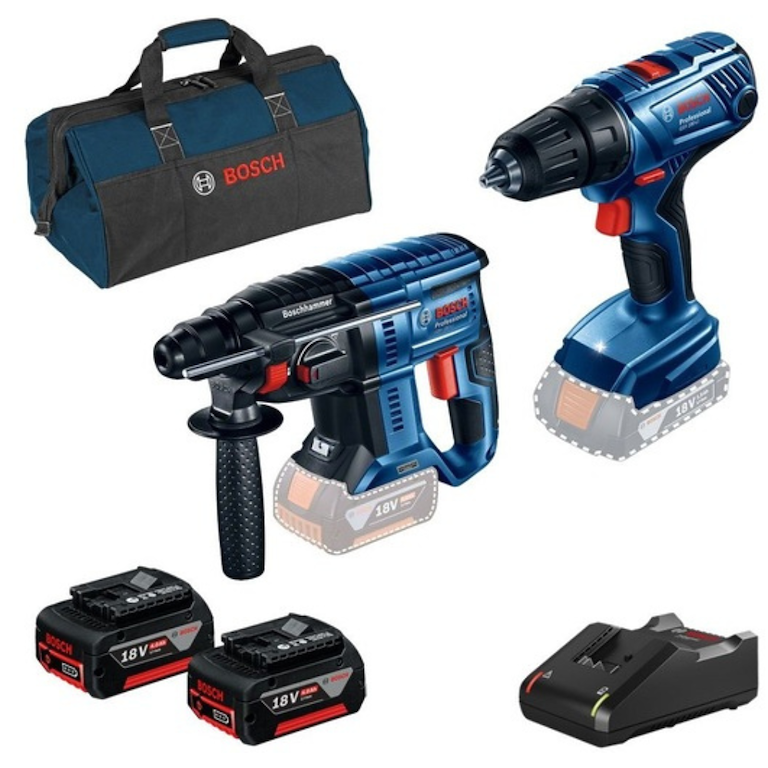 Bosch Set aku. alata GBH 180-LI + GSR 180-LI + GWS 180-LI 18V, 2x 4,0Ah + torba, 0615990M8Y