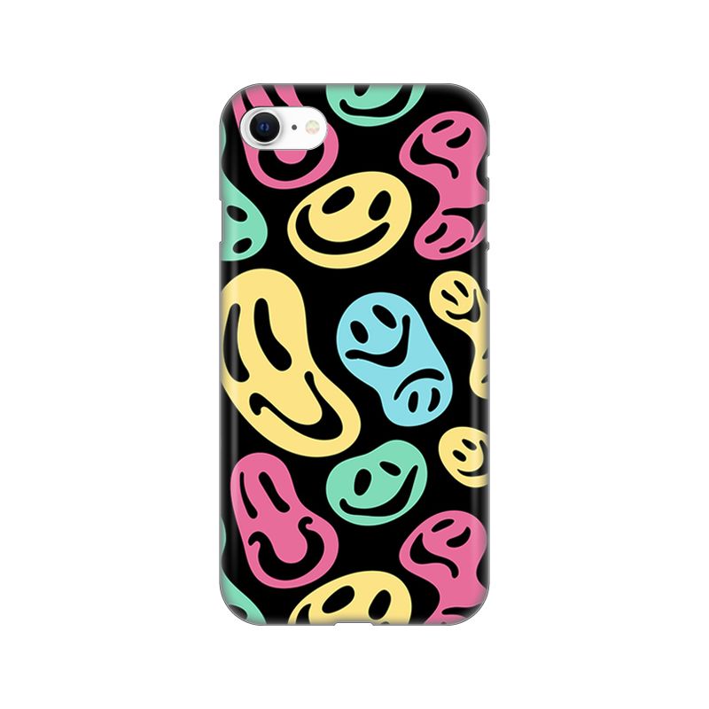 Maskica Silikonska Print za iPhone 7/8/SE 2020/2022 Black Color Smiles