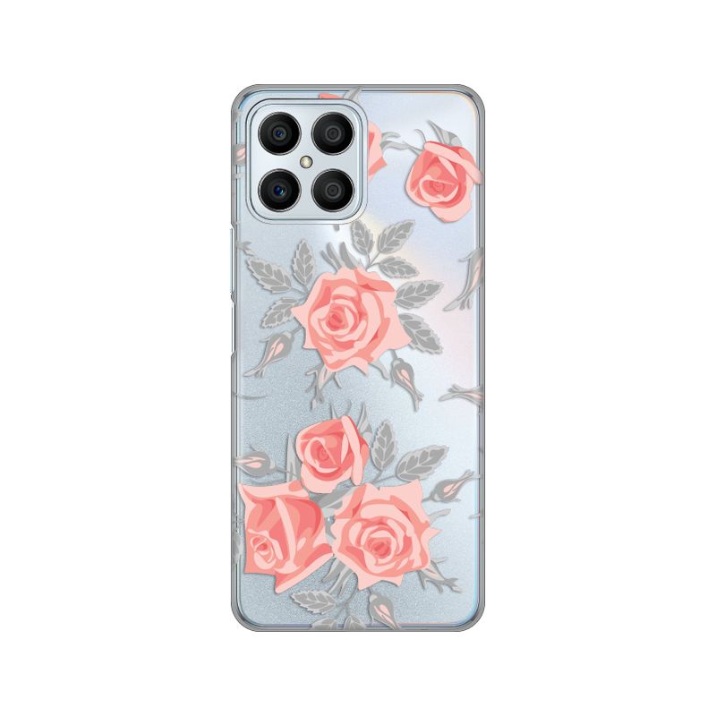 Maskica Silikonska Print Skin za Honor X8 Elegant Roses