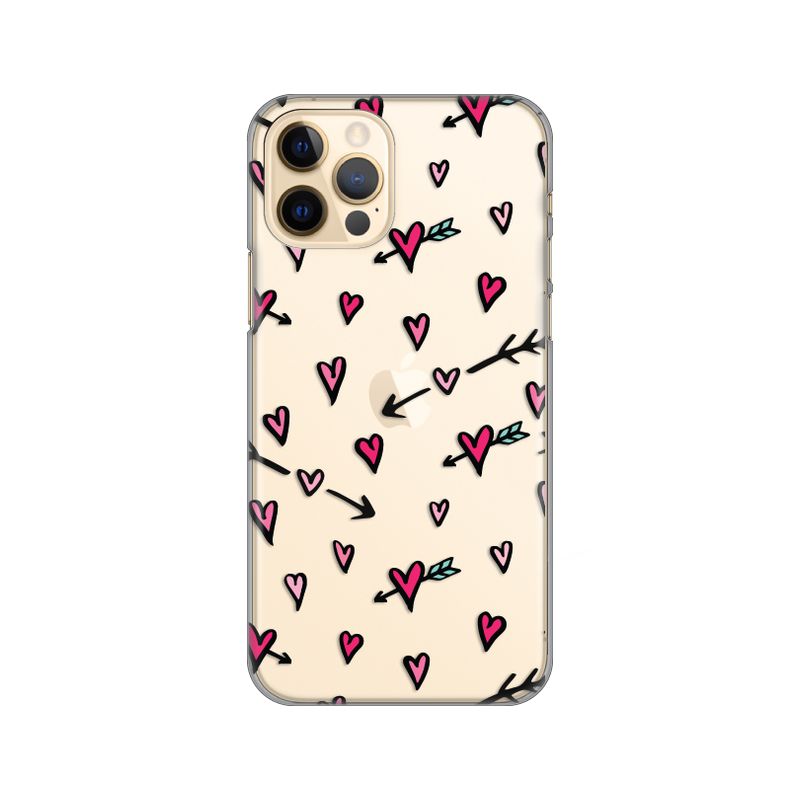 Maskica Silikonska Print Skin za iPhone 12/12 Pro 6.1 Hearts Pattern