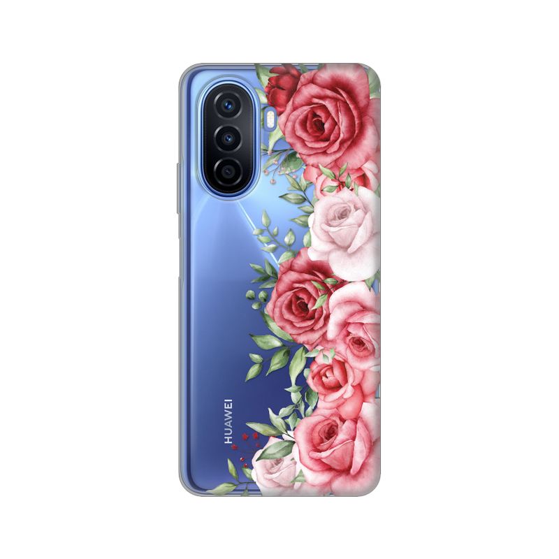 Maskica Silikonska Print Skin za Huawei Nova Y70/Y70 Plus Wild Roses