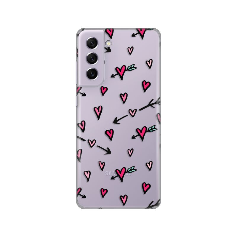 Maskica Silikonska Print Skin za Samsung G990 Galaxy S21 FE Heart Pattern