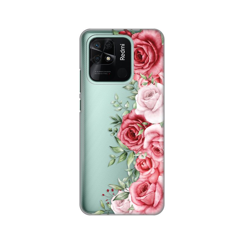 Maskica Silikonska Print Skin za Xiaomi Redmi 10C Wild Roses