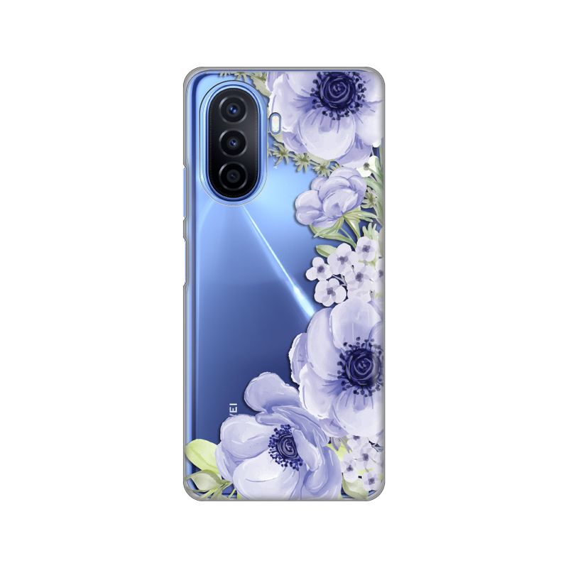 Maskica Silikonska Print Skin za Huawei Nova Y70/Y70 Plus Blue Roses