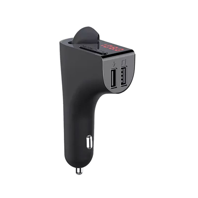 FM transmiter V14, slusalica, USB TF Bluetooth 5.0 handsfree crni