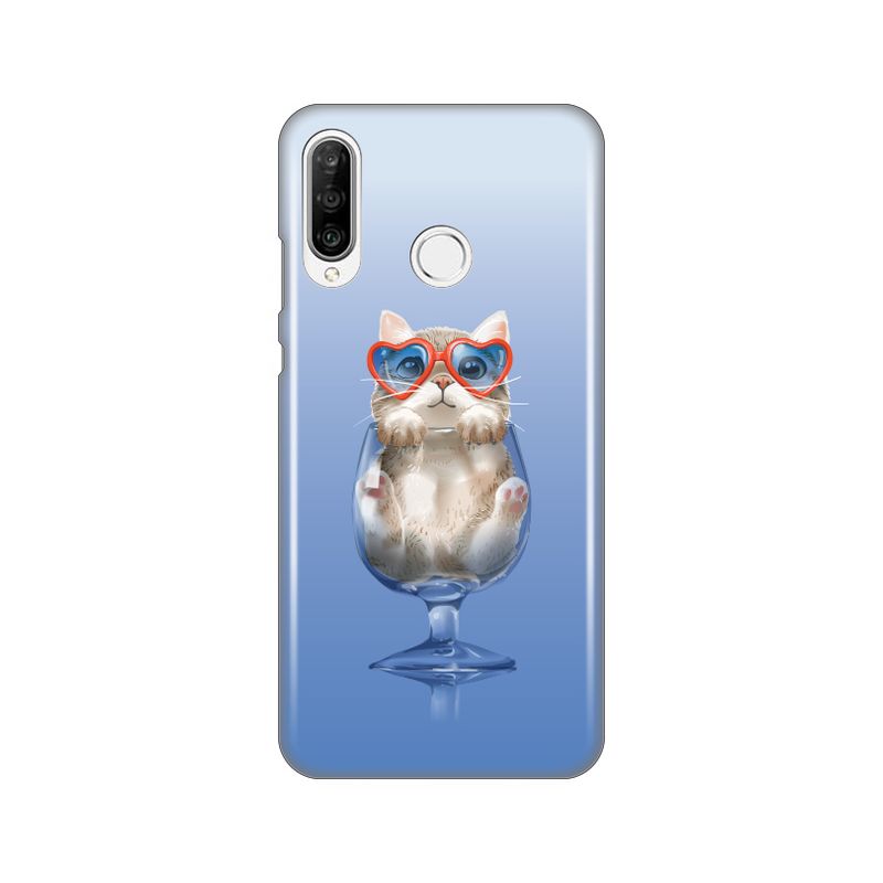 Maskica Silikonska Print za Huawei P30 Lite Funny Cat