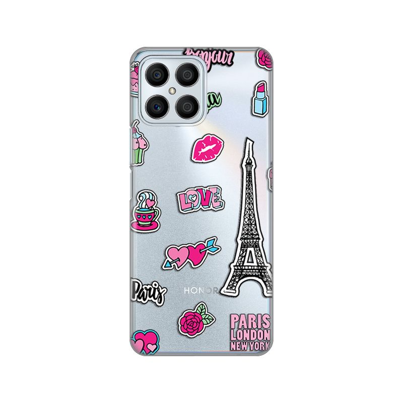 Maskica Silikonska Print Skin za Honor X8 Love Paris