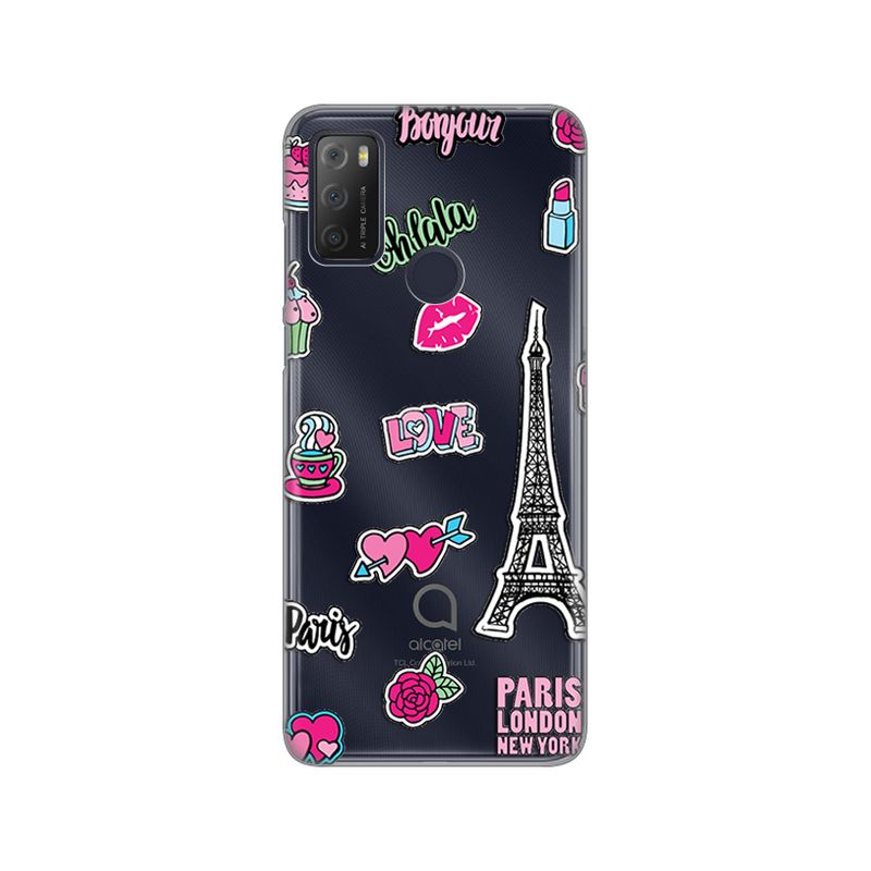 Maskica Silikonska Print Skin za Alcatel 1S 2021/3L 2021/A1 Alpha 21 Love Paris