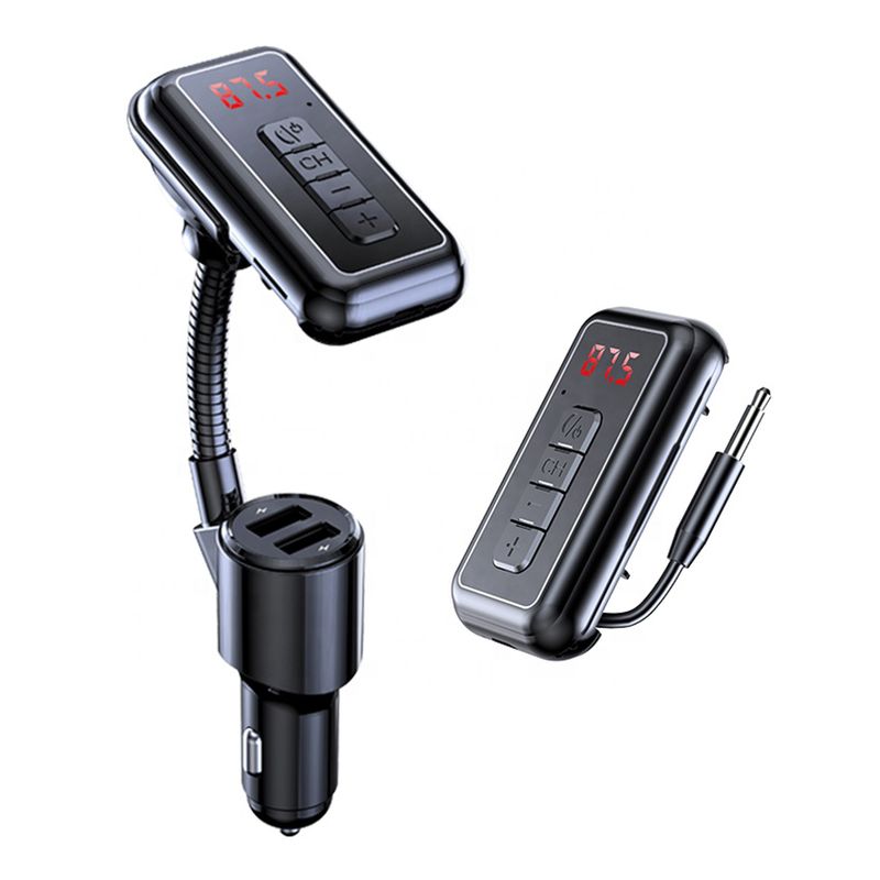FM transmiter Y4 USB TF Bluetooth 5.0, call ID, modlularni, handsfree crni