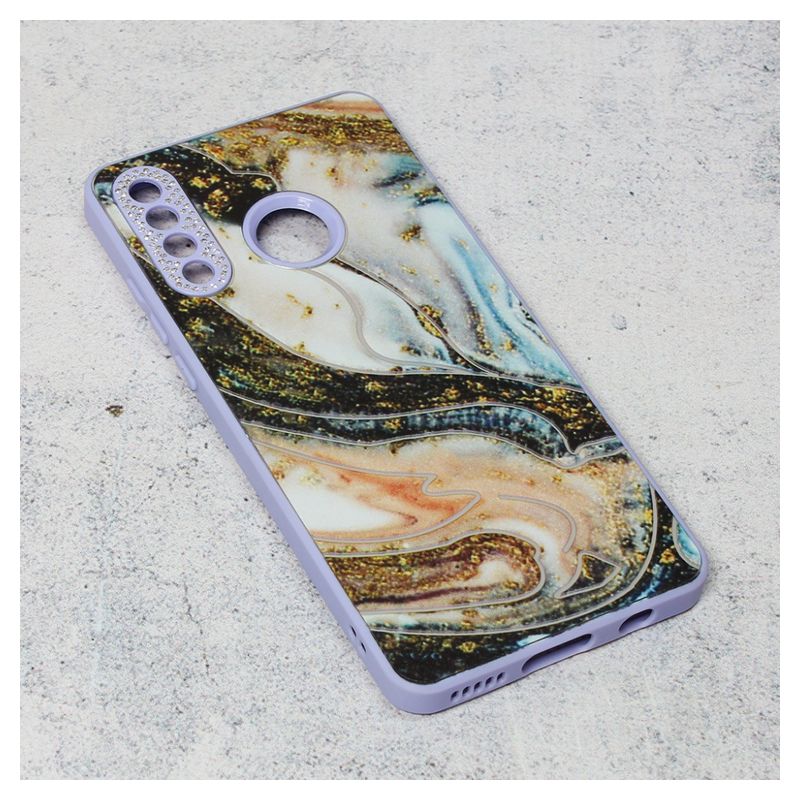 Maskica Marble Diamond za Huawei P30 Lite type 6 ljubicasta