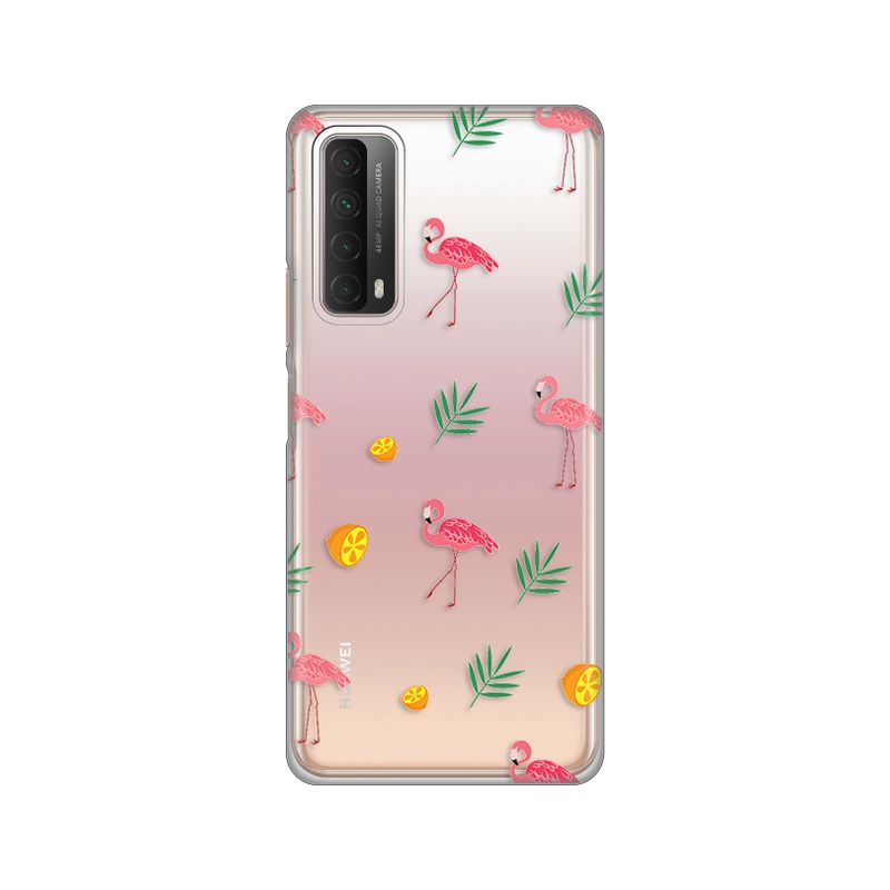 Maskica Silikonska Print Skin za Huawei P Smart 2021 Flamingos