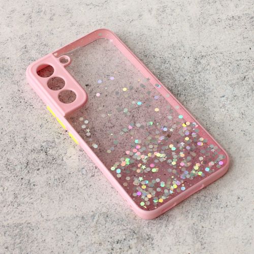 Futrola - maska Frame Glitter za Samsung G901B Galaxy S22 roze