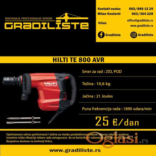 Hilti TE 800 AVR - izdavanje