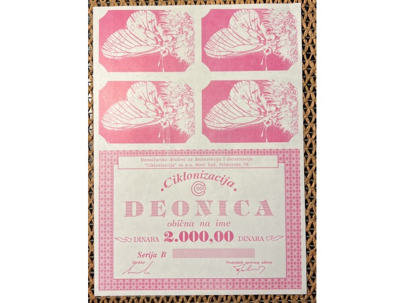 deonica 2000 din 1991.g. Ciklonizacija (281.)