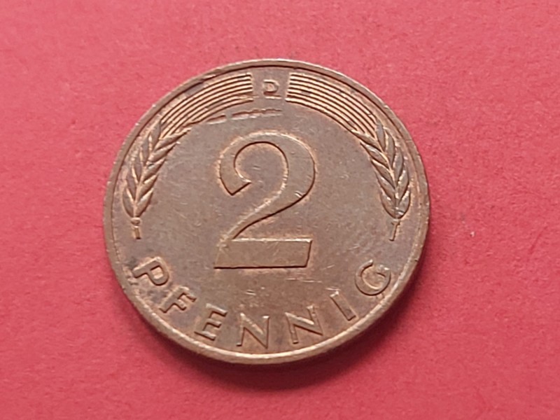 Nemačka - 2 pfennig 1991 god D