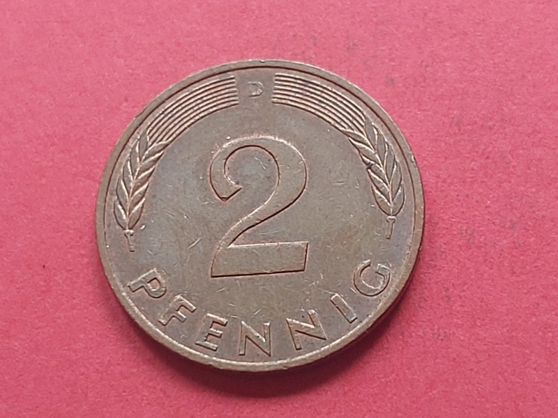 Nemačka - 2 pfennig 1992 god D