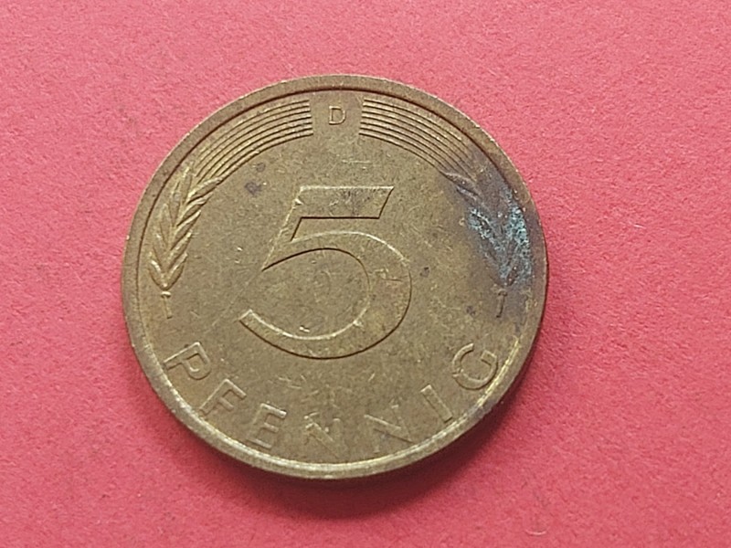 Nemačka - 5 pfennig 1971 god D