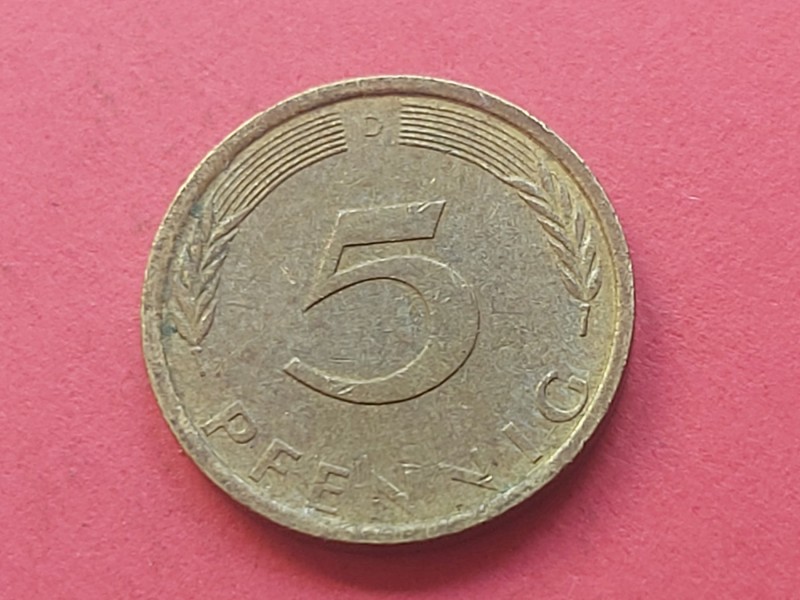 Nemačka - 5 pfennig 1972 god D