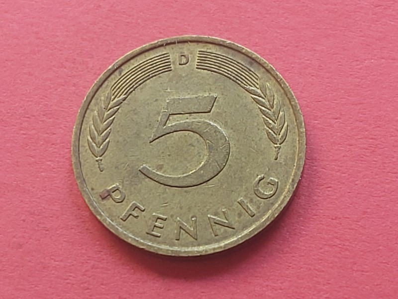 Nemačka - 5 pfennig 1975 god D