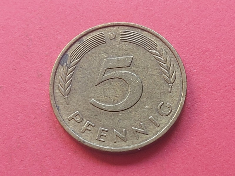 Nemačka - 5 pfennig 1977 god D