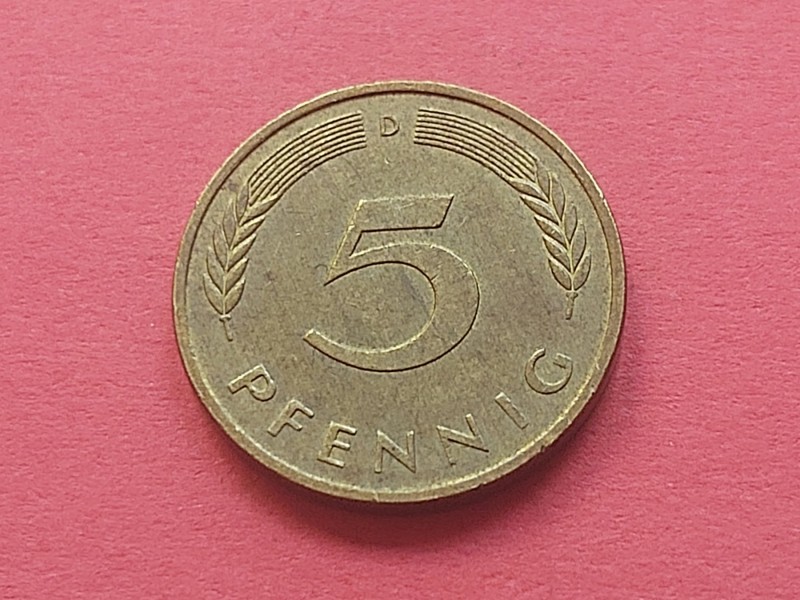 Nemačka - 5 pfennig 1991 god D