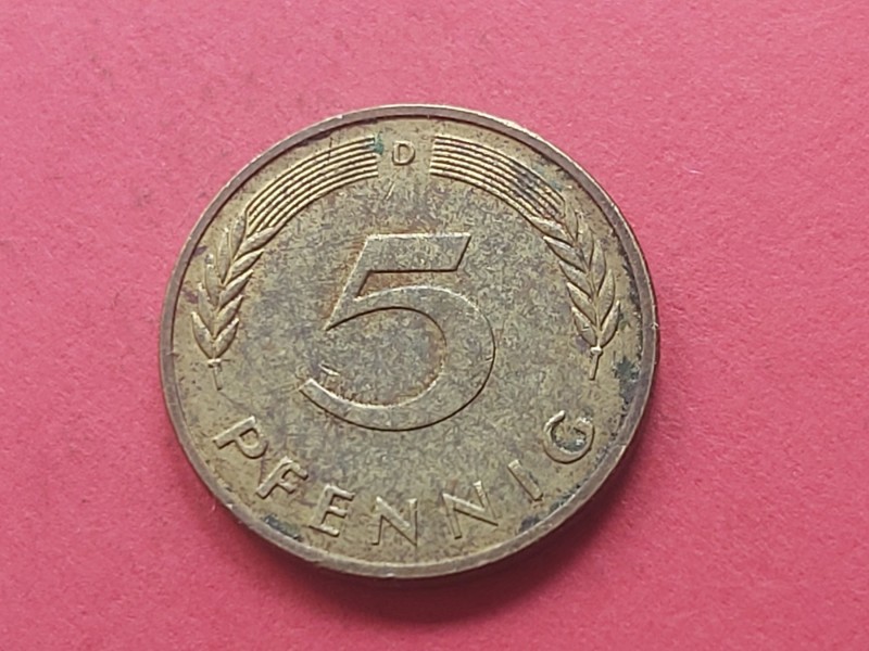 Nemačka - 5 pfennig 1995 god D